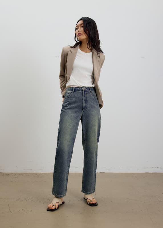 Suki Denim Slim Illusion Straight Leg Jeans | Love, Bonito SG