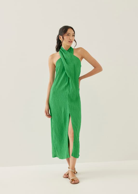 Morgann Column Wrap Maxi Dress | Love, Bonito ID