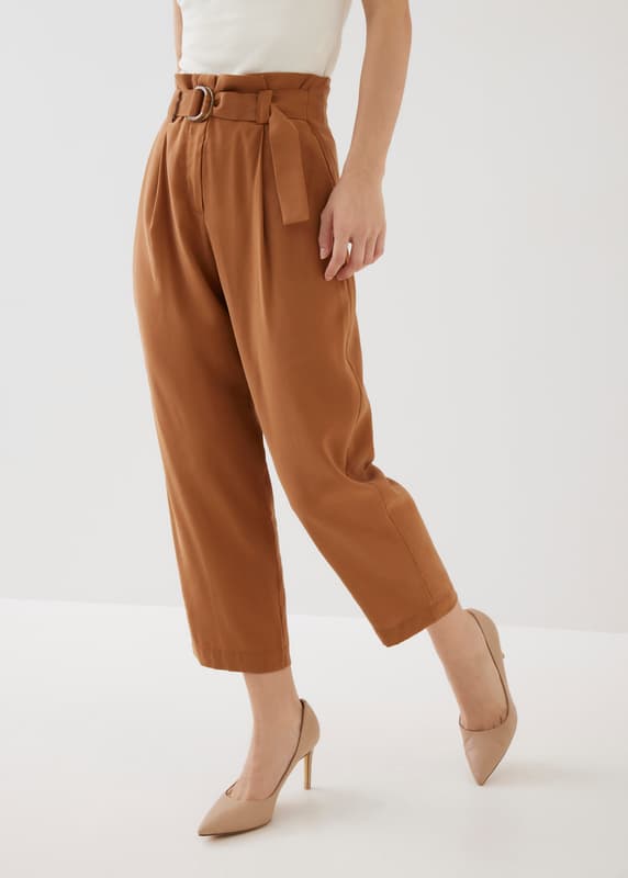 Delanie Belted Peg Leg Pants | Love, Bonito INTL