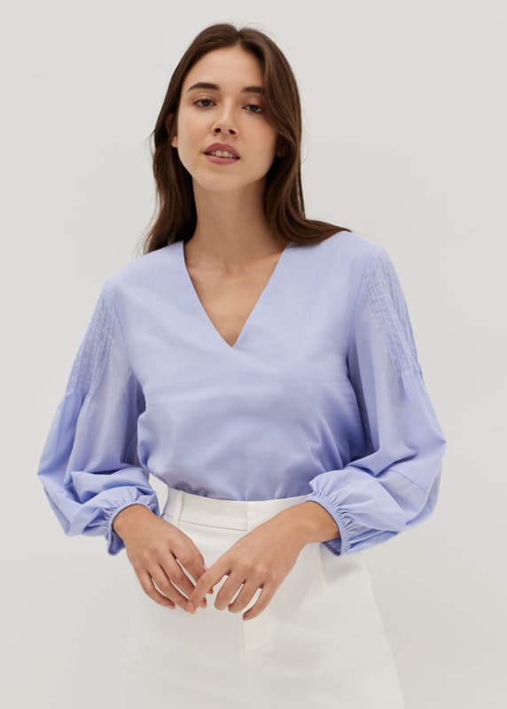 Brylie Puff Sleeve Shell Blouse | Love, Bonito INTL