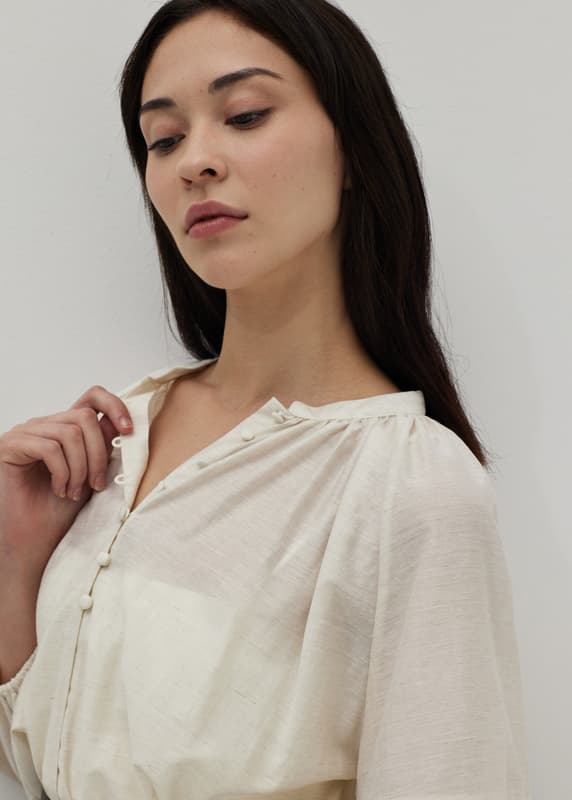 Sharon Textured Poet Blouse | Love, Bonito INTL