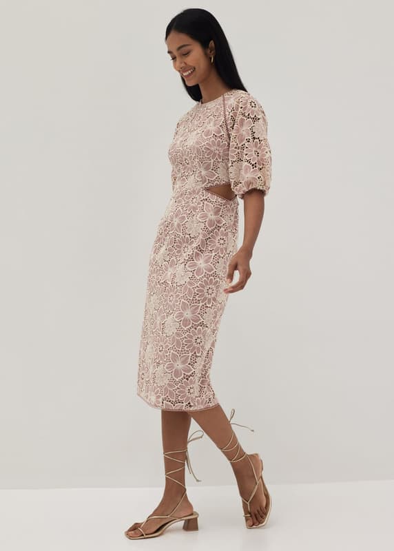 Venus Lace Cut Out Midi Dress | Love, Bonito INTL