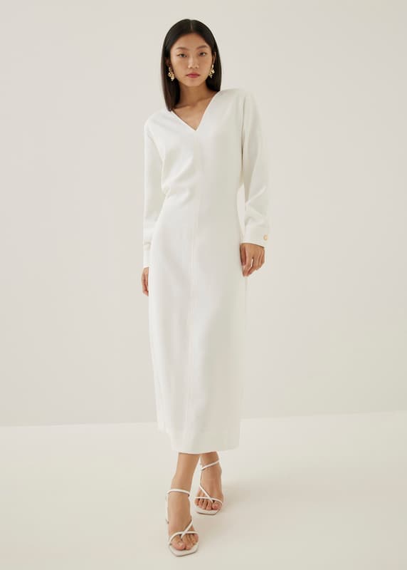 Izobel Padded Tailored Column Midaxi Dress | Love, Bonito INTL