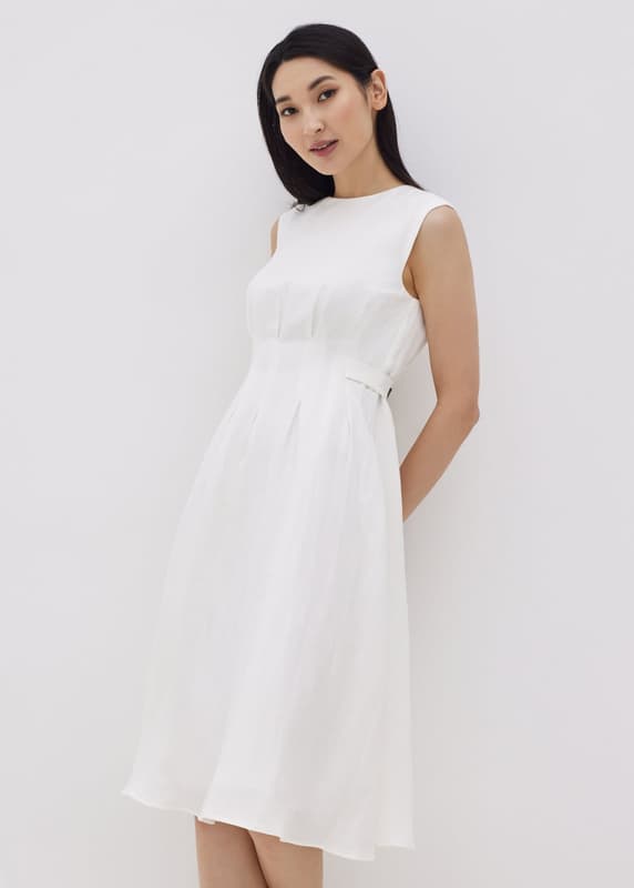 Colbie Pleat Button Dress | Love, Bonito INTL