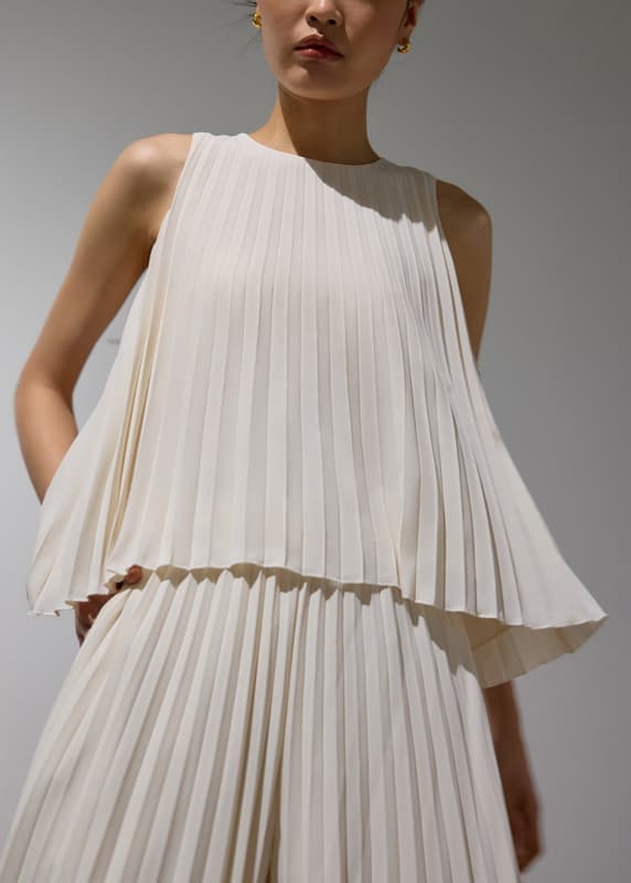 Wei Sunray Pleated Trapeze Shell Top | Love, Bonito ID