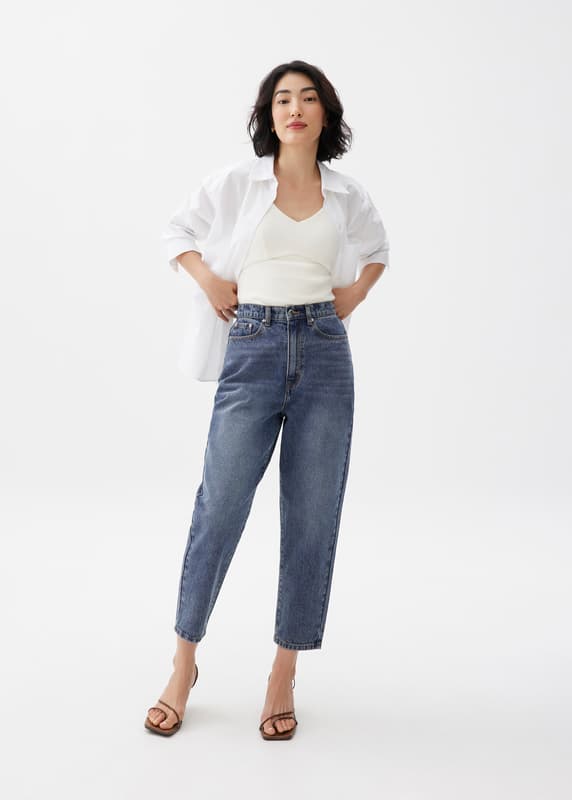 Flynn Cropped Mom Jeans | Love, Bonito ID