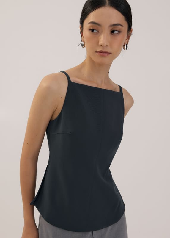 Straight Neck Fitted Camisole Top | Love, Bonito SG