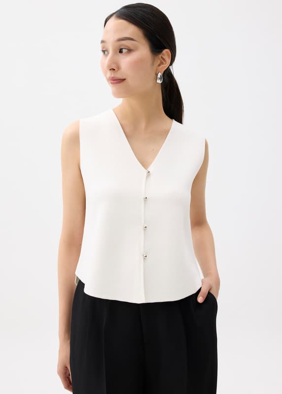 Relaxed V-neck Knit Vest | Love, Bonito PH