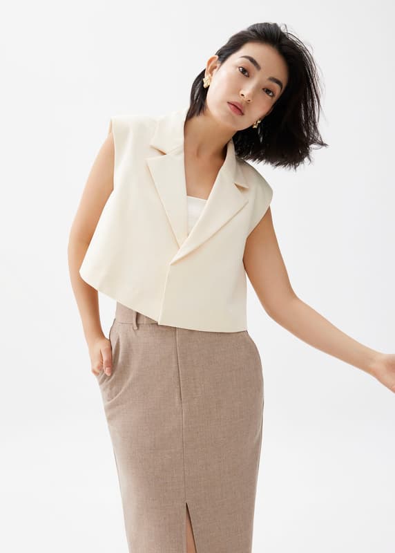 Tailored Crop Vest | Love, Bonito ID
