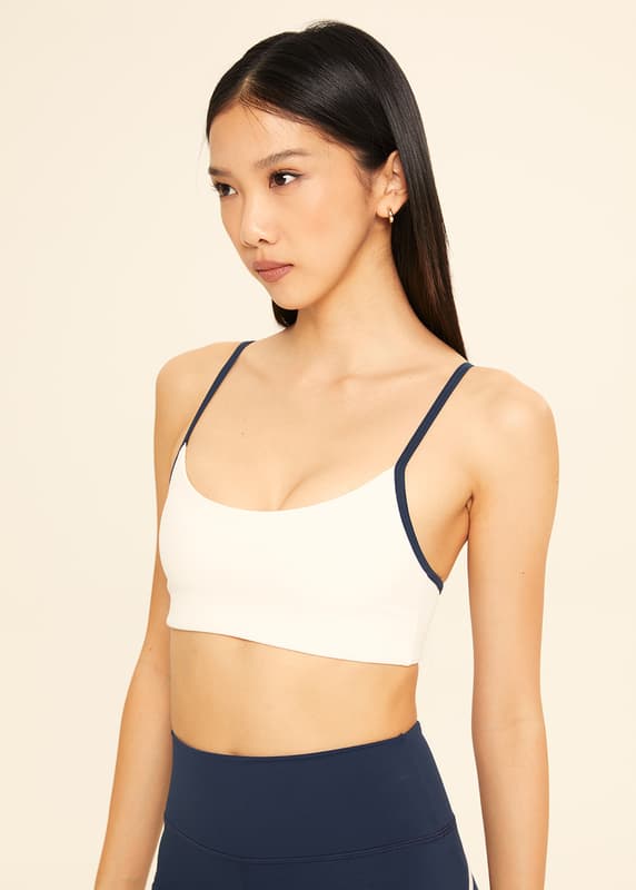 cheak BaseCore Strappy Bra with Contrast Piping | Love, Bonito US