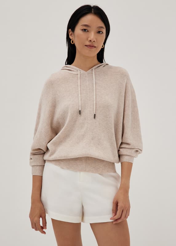 Saylor Relaxed Batwing Knit Hoodie | Love, Bonito INTL