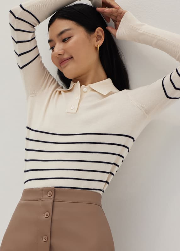 Jeselle Collared Knit Sweater | Love, Bonito SG