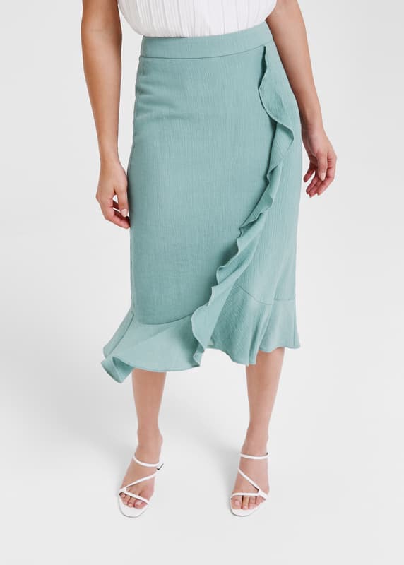 Elara Cascade Ruffle Midi Skirt | Love, Bonito SG