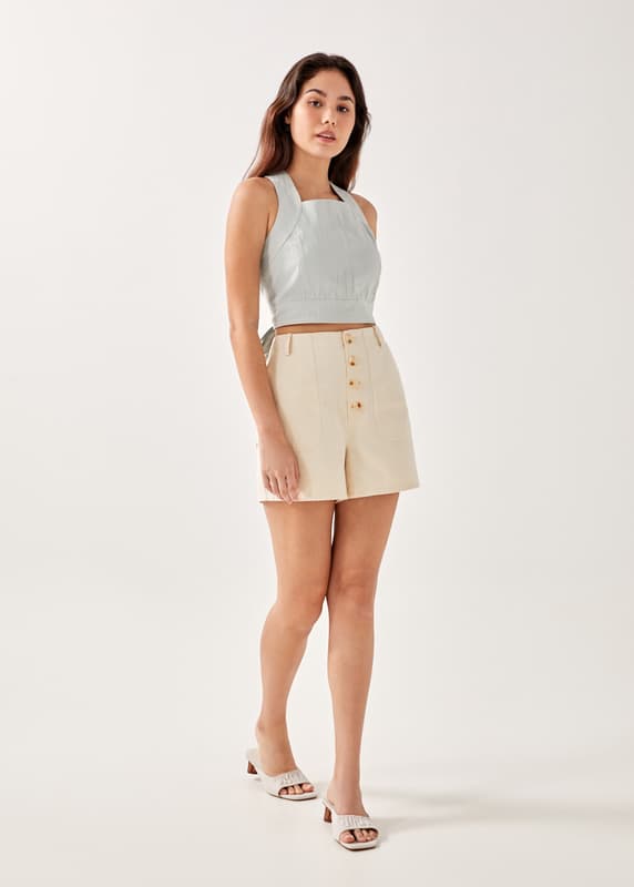 Buy Suzette Button Down Twill Shorts @ Love, Bonito Hong Kong | Shop ...