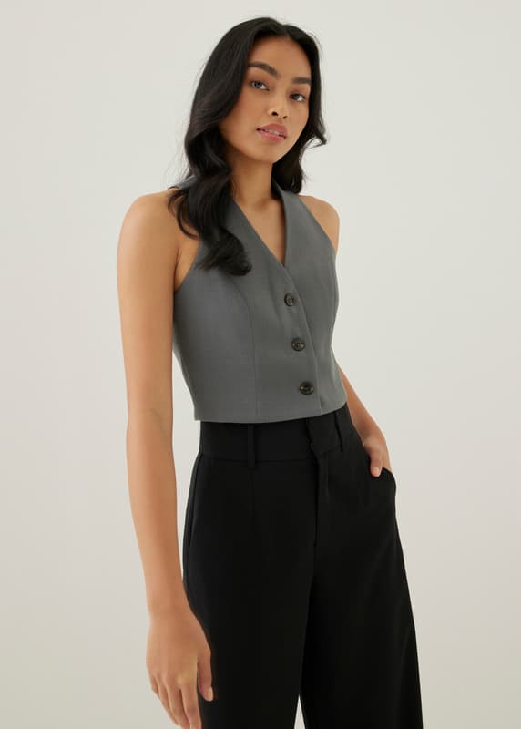 Merlin Tweed Crop Vest | Love, Bonito MY
