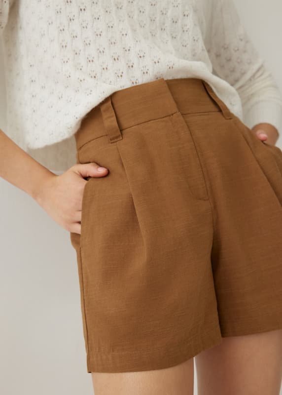 Silvia Tailored Linen Shorts | Love, Bonito INTL