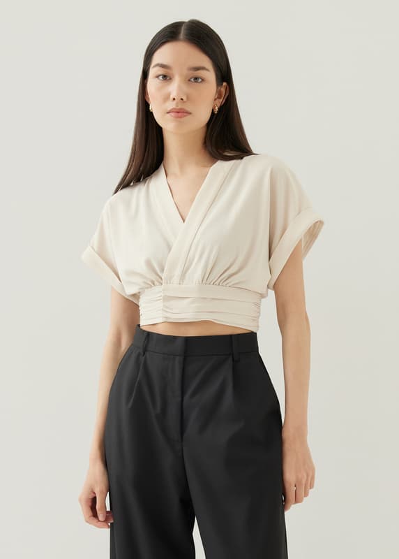 Karinn V-neck Wrap Top | Love, Bonito ID