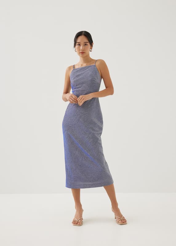 Gyla Straight Neck Column Maxi Dress | Love, Bonito INTL