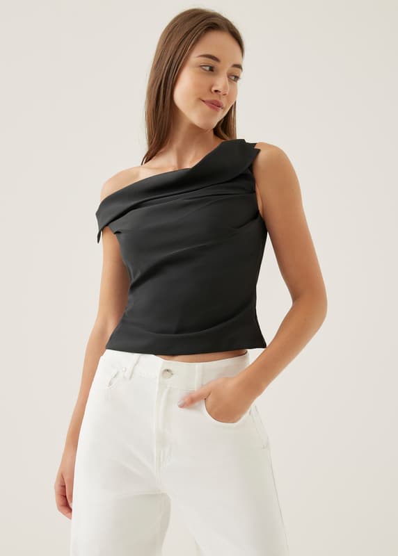 Shanneth Asymmetric Off Shoulder Top Love Bonito Id