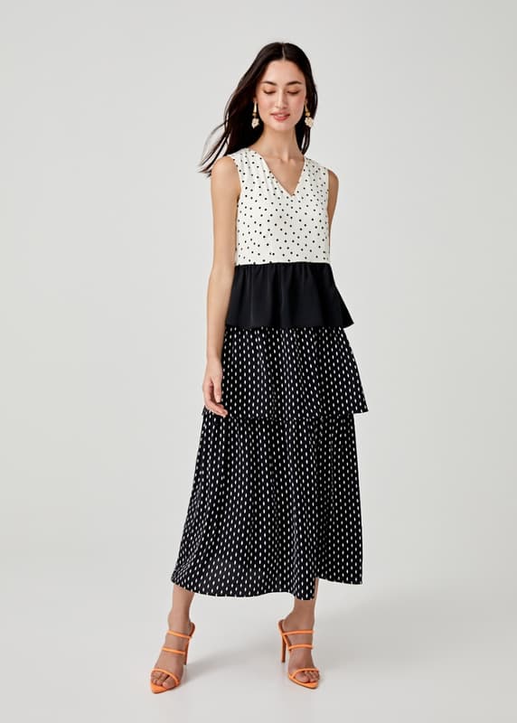 Faith Tiered Mixed Print Dress | Love, Bonito PH