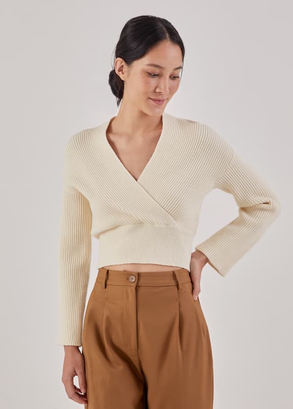 Ardyn Wrap Knit Top | Love, Bonito US