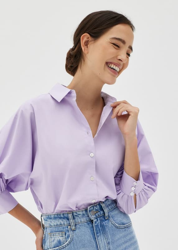 Anzel Cotton Puff Sleeve Shirt | Love, Bonito INTL