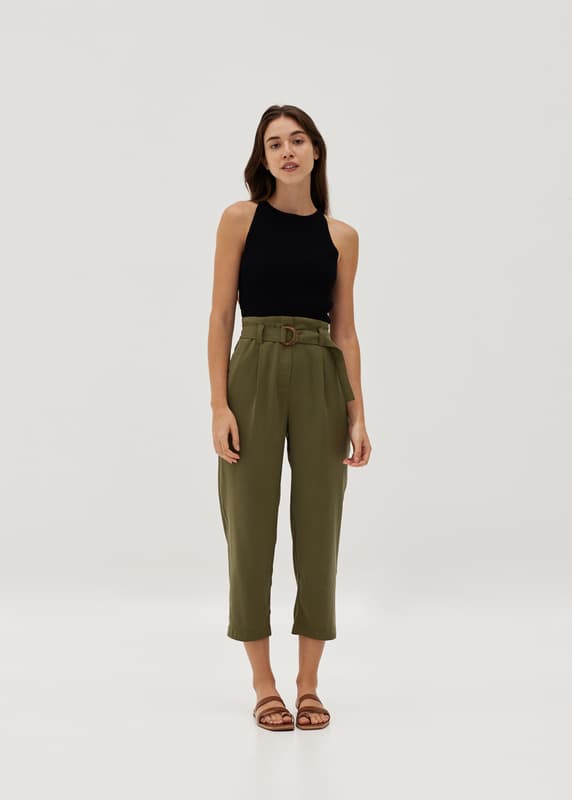 Delanie Belted Peg Leg Pants | Love, Bonito ID