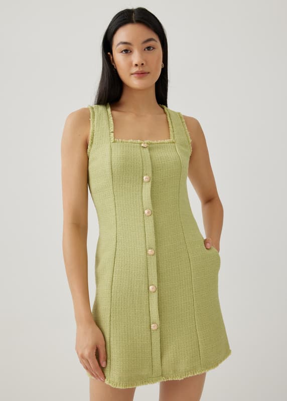 Letty Tweed Shift Mini Dress | Love, Bonito SG