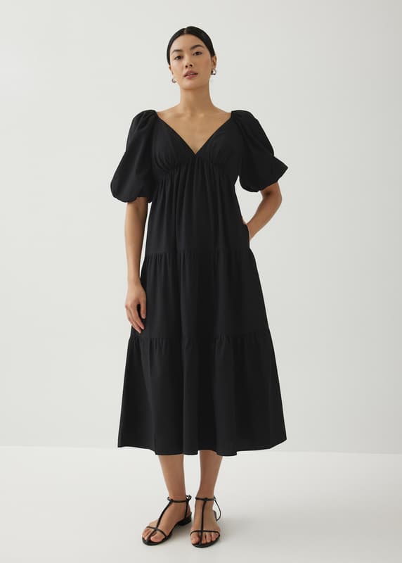 Katrine Padded Tiered Maxi Dress | Love, Bonito ID