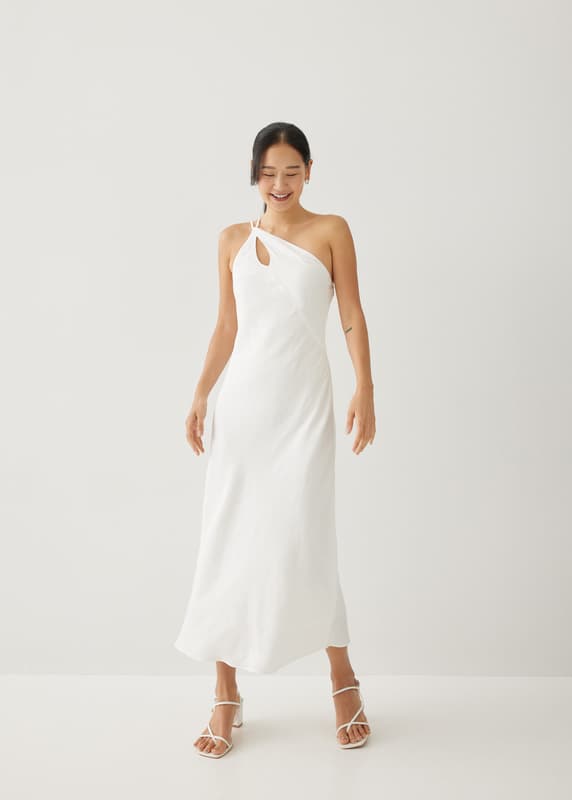 Charlita Linen Column Midaxi Dress | Love, Bonito ID