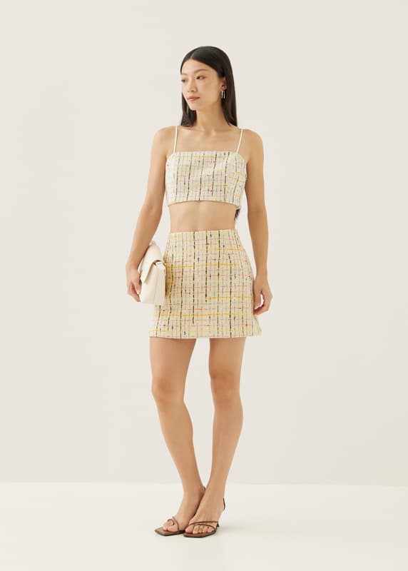 Linette Tweed A-line Mini Skirt | Love, Bonito PH