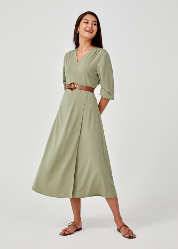 Samara Belted Maxi Wrap Dress | Love, Bonito HK