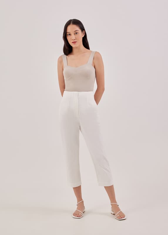 Roxanne Cotton Tailored Peg Leg Pants | Love, Bonito ID