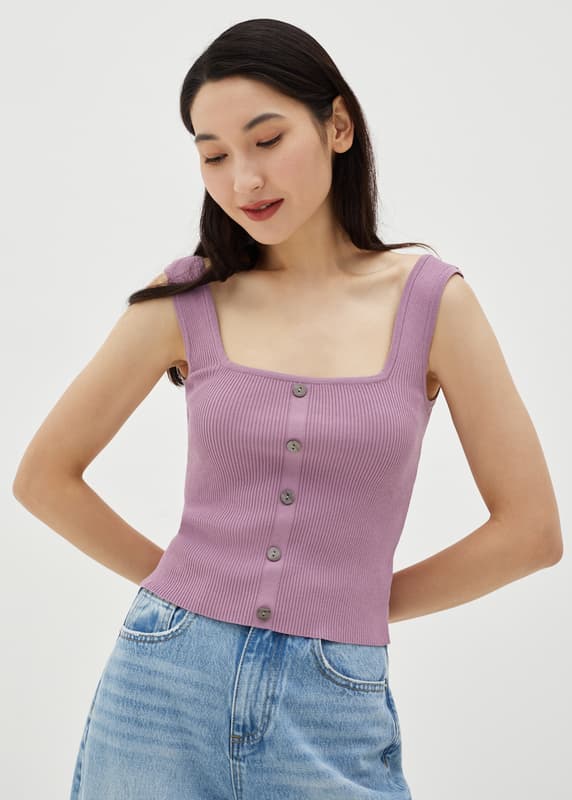 Wynter Fitted Knit Tank Top | Love, Bonito US