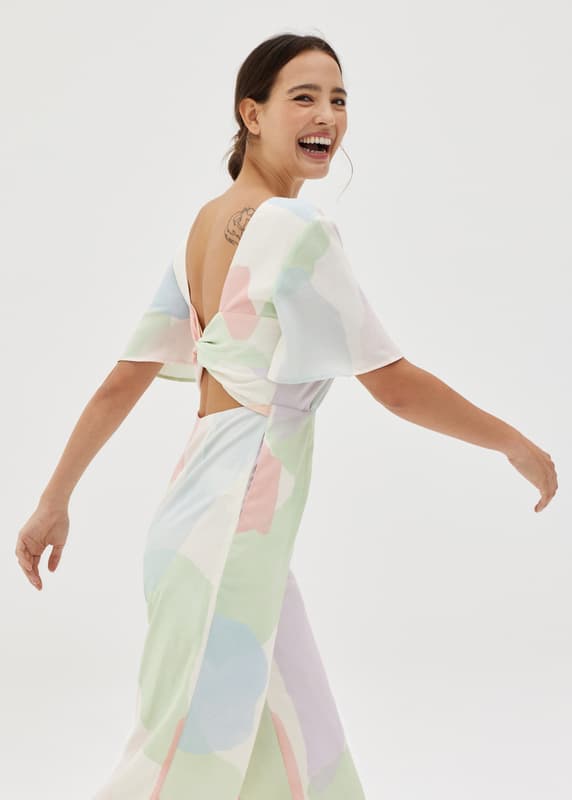 Parina Twist Back Jumpsuit in Serendipity | Love, Bonito US