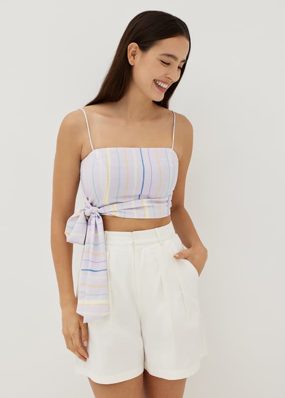 Caurie Smocked Back Sash Top in Vivid Linings | Love, Bonito PH