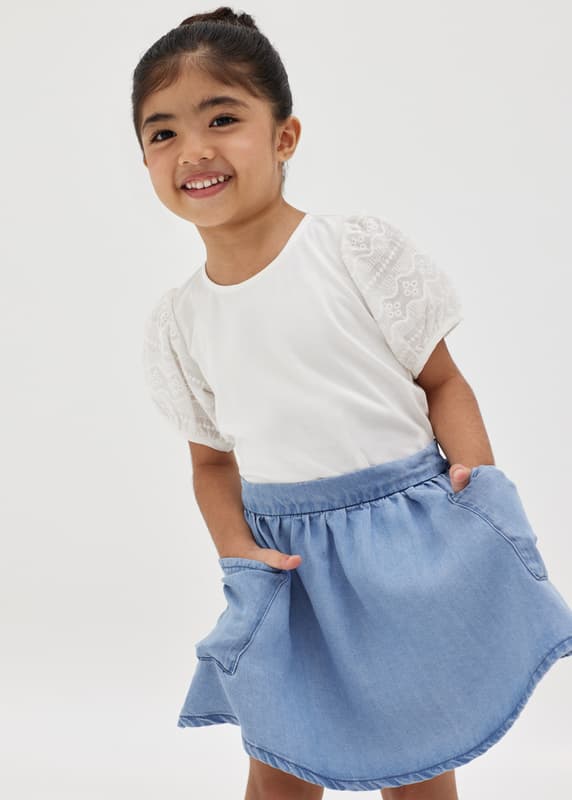 Ivana Denim Elastic Skirt | Love, Bonito MY