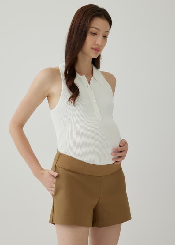 Tirza Maternity Elastic Tailored Shorts | Love, Bonito INTL