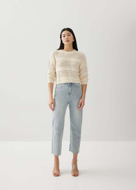 Buy Kelsie Openwork Knit Jumper @ Love, Bonito Singapore | Shop Women's ...