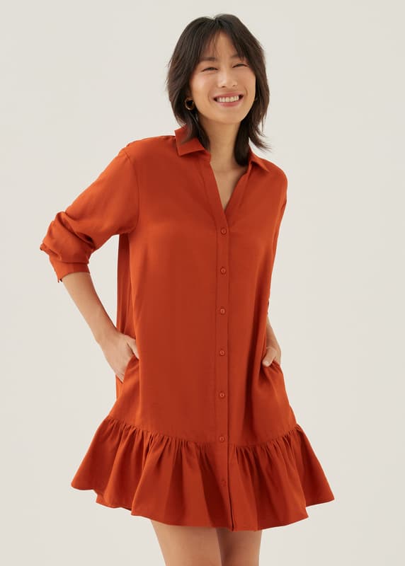 Wynn Rayon Belted Shirt Dress | Love, Bonito SG
