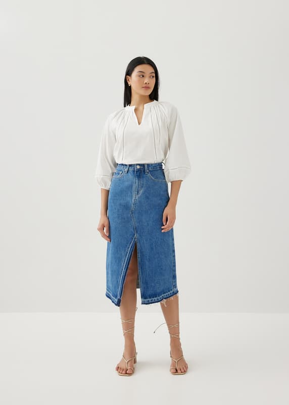 Buy Eri Cotton Trim Poet Blouse @ Love, Bonito Hong Kong | Shop Women's ...