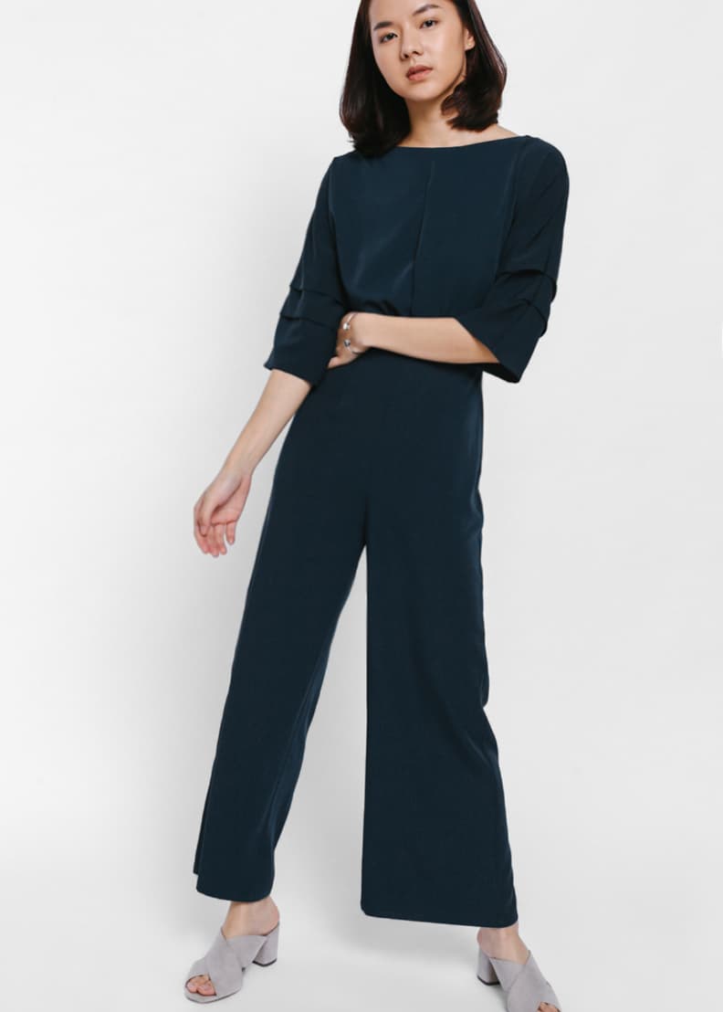 Buy Jyanthez Layered Sleeve Batwing Jumpsuit @ Love, Bonito | Shop ...