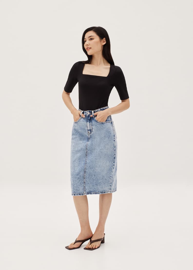 Nesri Square Neck Bodysuit | Love, Bonito INTL