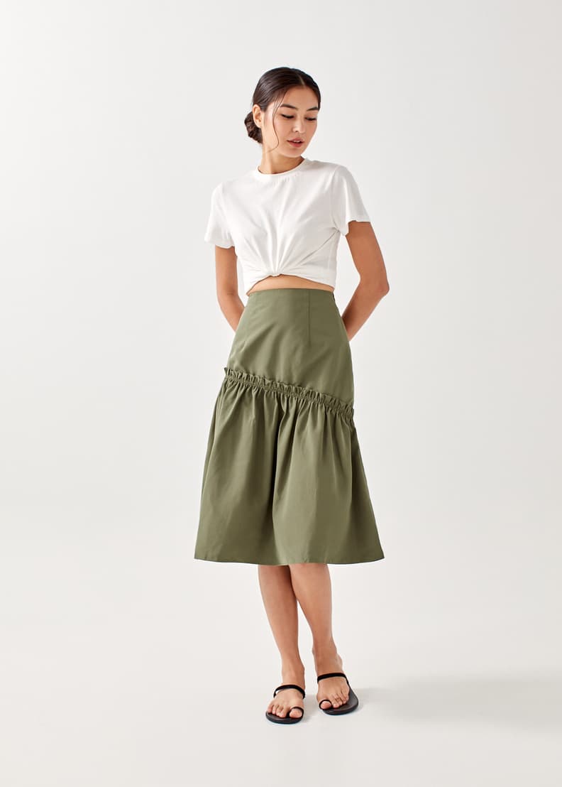 Cheriea Asymmetrical Midi Skirt | Love, Bonito HK