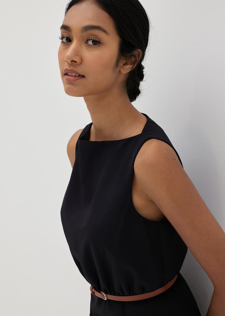 Daphne Classic Belted Column Dress | Love, Bonito INTL