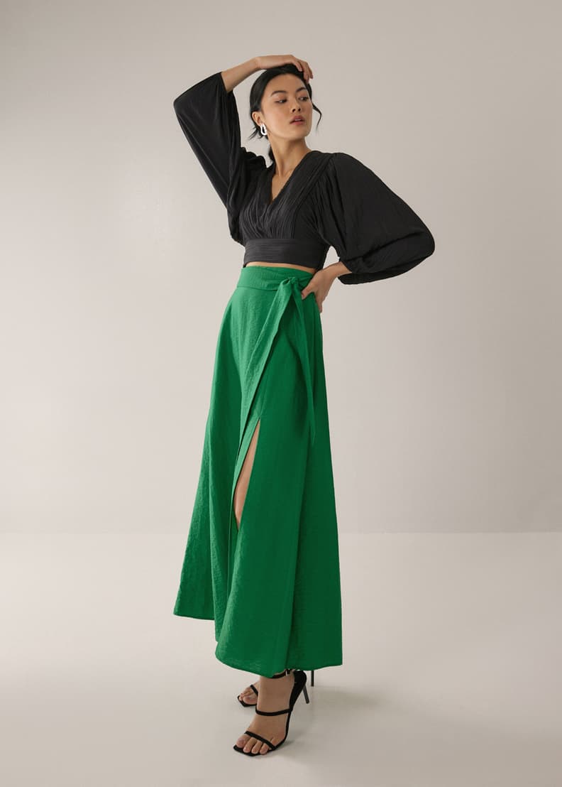 Aisha Textured Puff Sleeve Blouse | Love, Bonito SG Aisha Textured Puff Sleeve Blouse | Love, Bonito SG