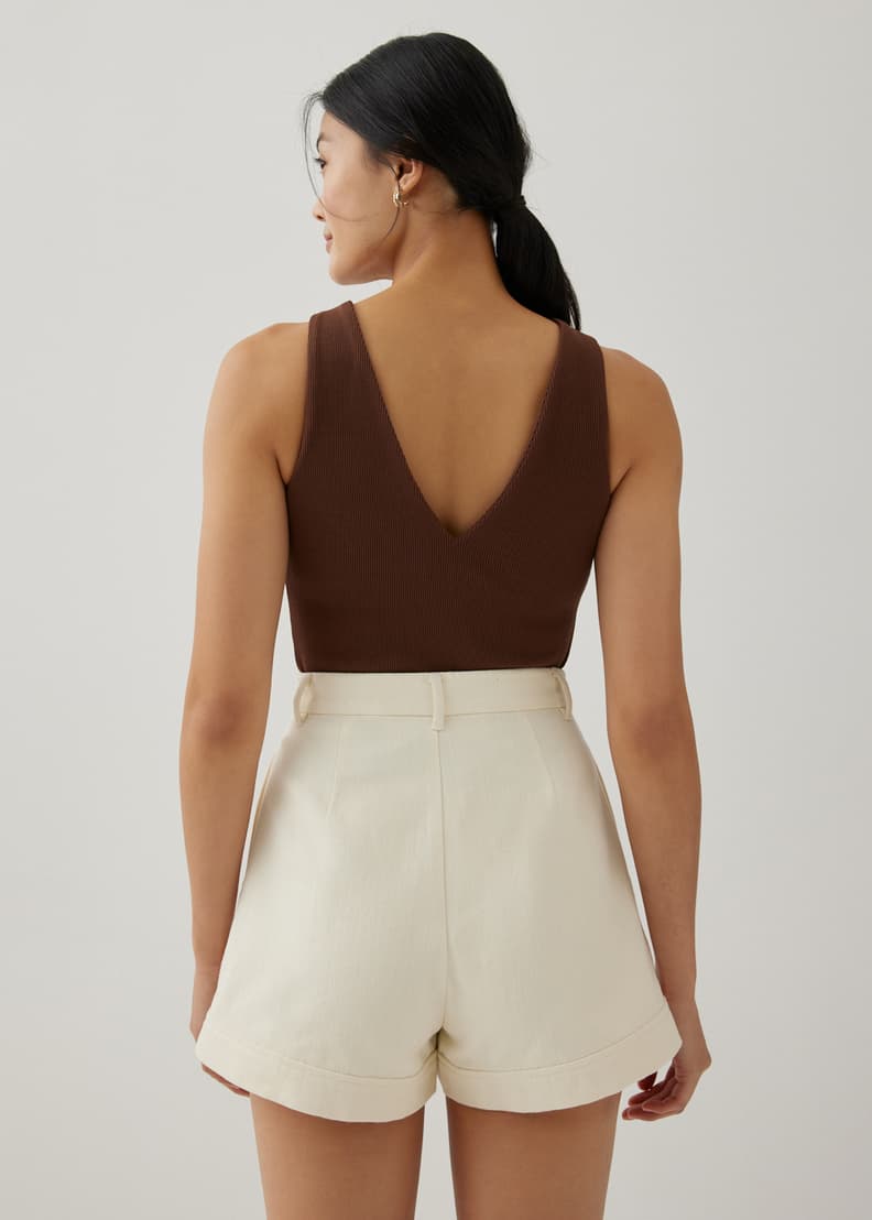 Rowanne Denim Tailored Cuff Shorts | Love, Bonito US