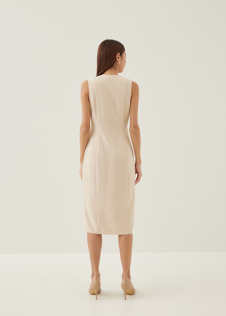 Luci Tailored Column Midi Dress | Love, Bonito INTL