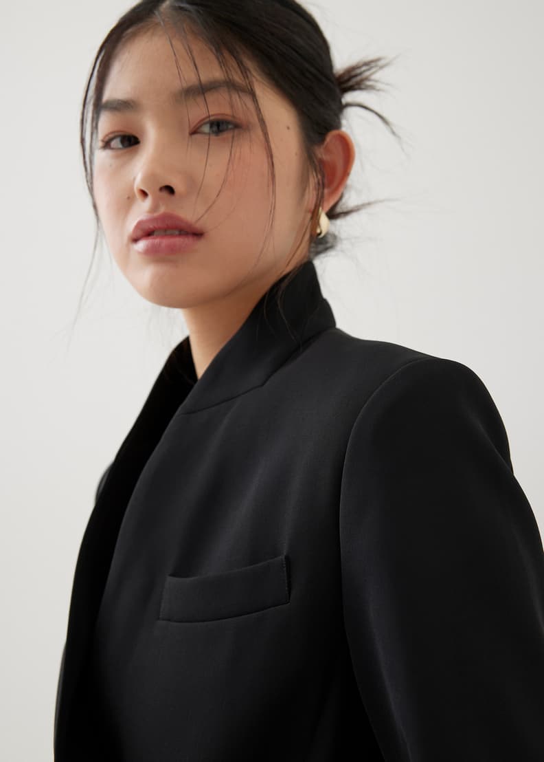 Lorie Asymmetric V-neck Blazer | Love, Bonito HK
