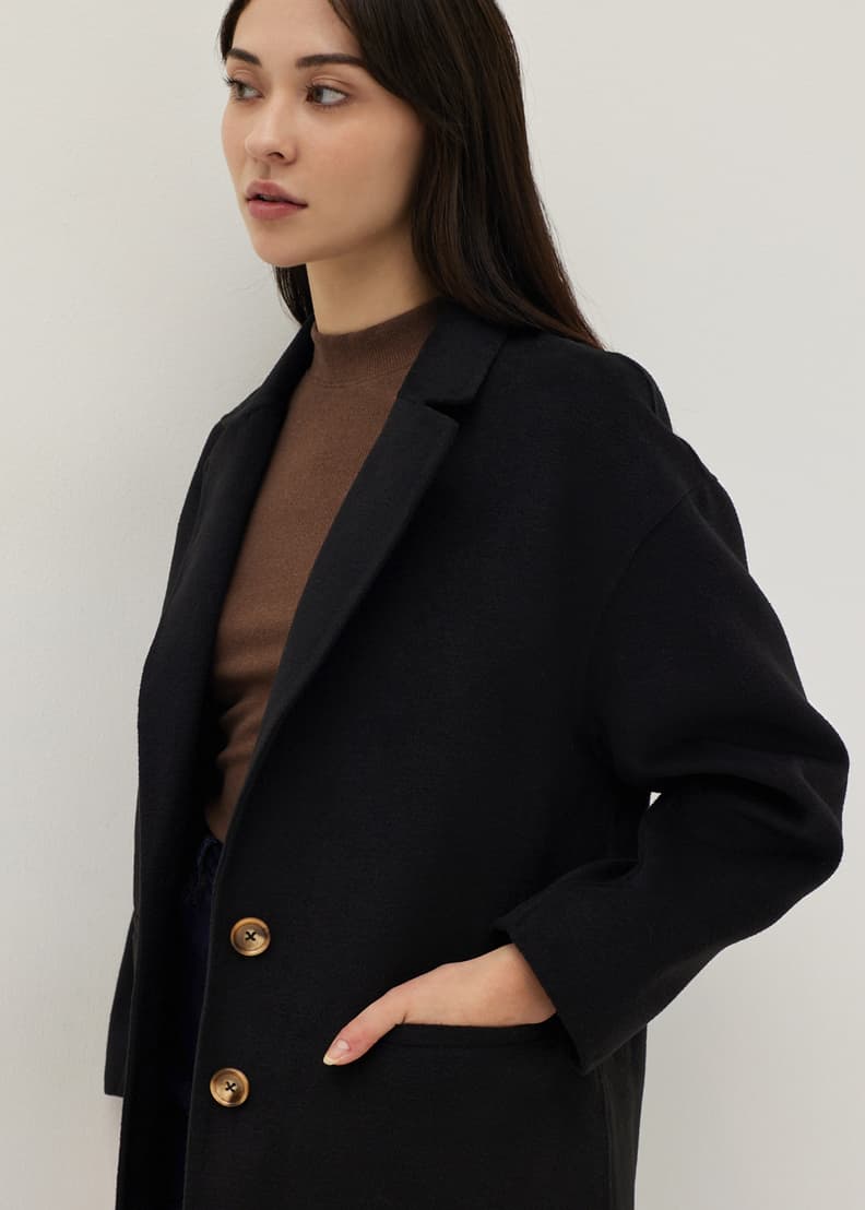Hailey Double-faced Notch Lapel Coat | Love, Bonito INTL